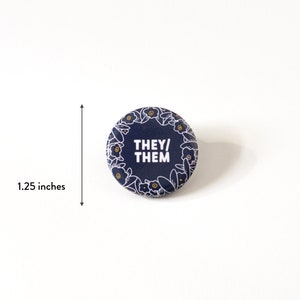 They Them Pronoun Pin Pronoun Pinback Buttons Pins for Backpacks Pride ...