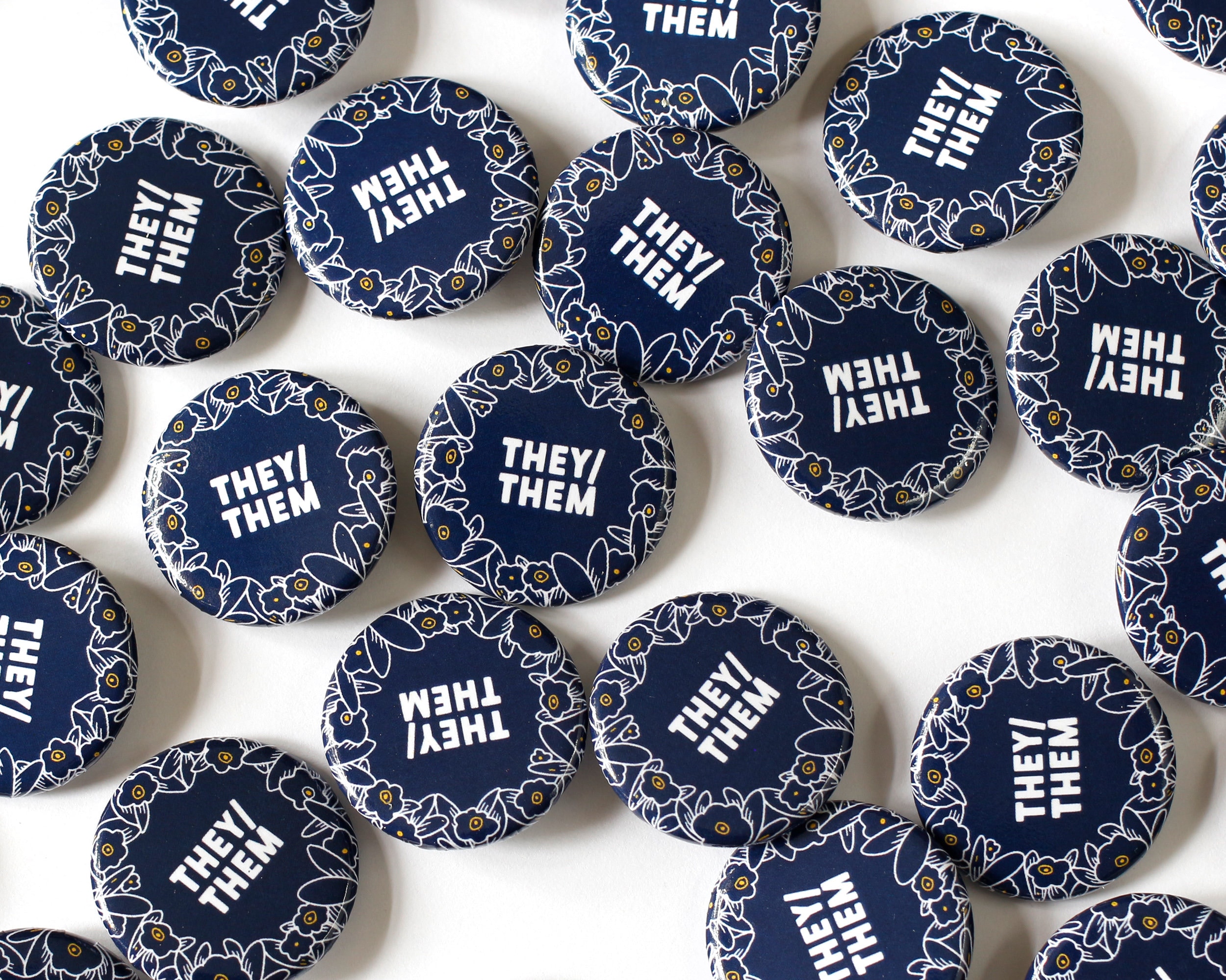 They Them Pronoun Pin Pronoun Pinback Buttons Pins for - Etsy Canada