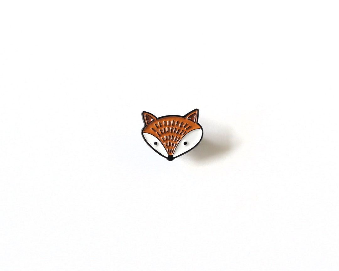 Cute Fox Enamel Pin Aesthetic Enamel Pin Baby Fox Collar Pin Pins for ...