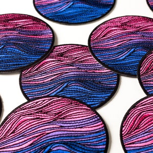 Bisexual Flag Iron-on Patch | Subtle Pride Embroidered Patch | 3 X 3 ...