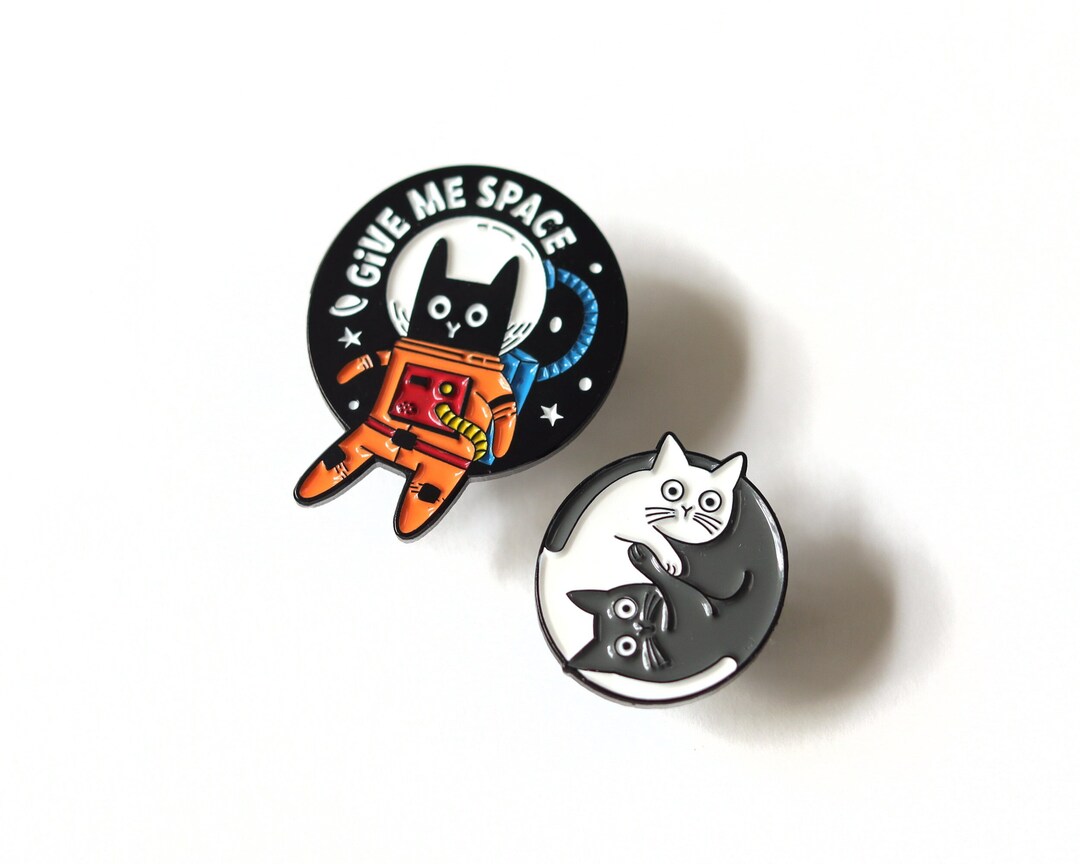 Cute Enamel Pin Bundle - Cat Enamel Pins - Aesthetic Enamel Pins - Pins ...