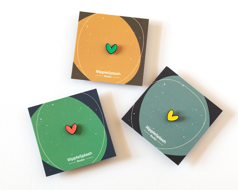 Cute Hearts Enamel Pin Set - Mini Enamel Pin Bundle - Unique Soft ...