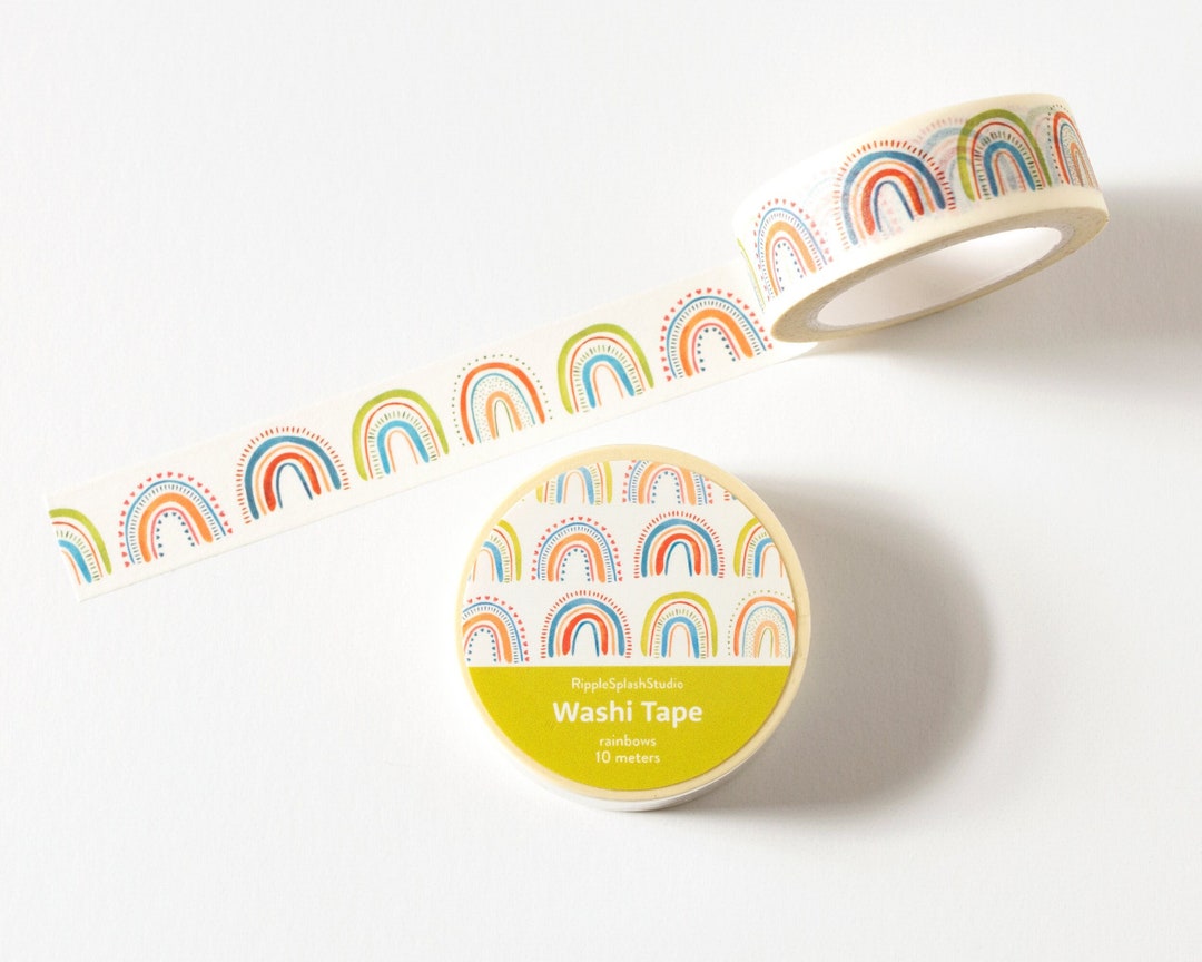 Colorful Rainbow Washi Tape | Cute Washi Tape for Crafts | Decorative ...
