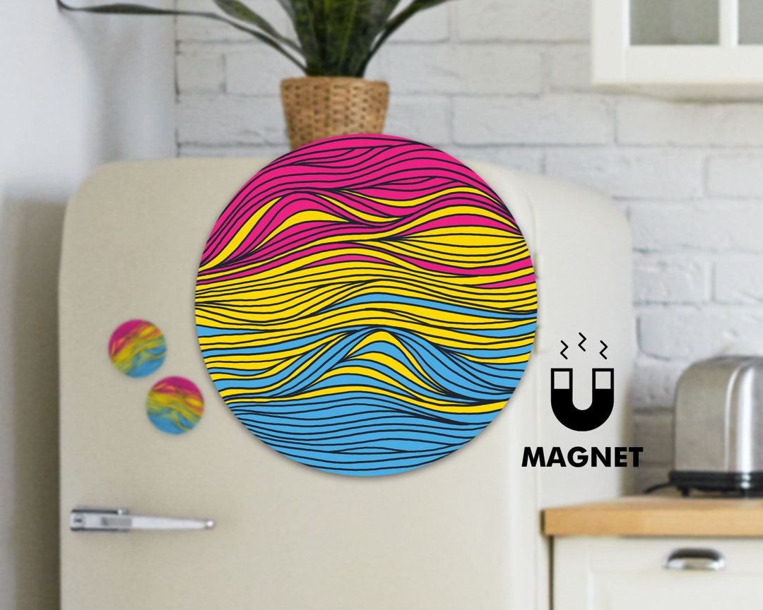 Subtle Pansexual Flag Magnet | Decorative Fridge Magnet | 3x3 Inches - Etsy