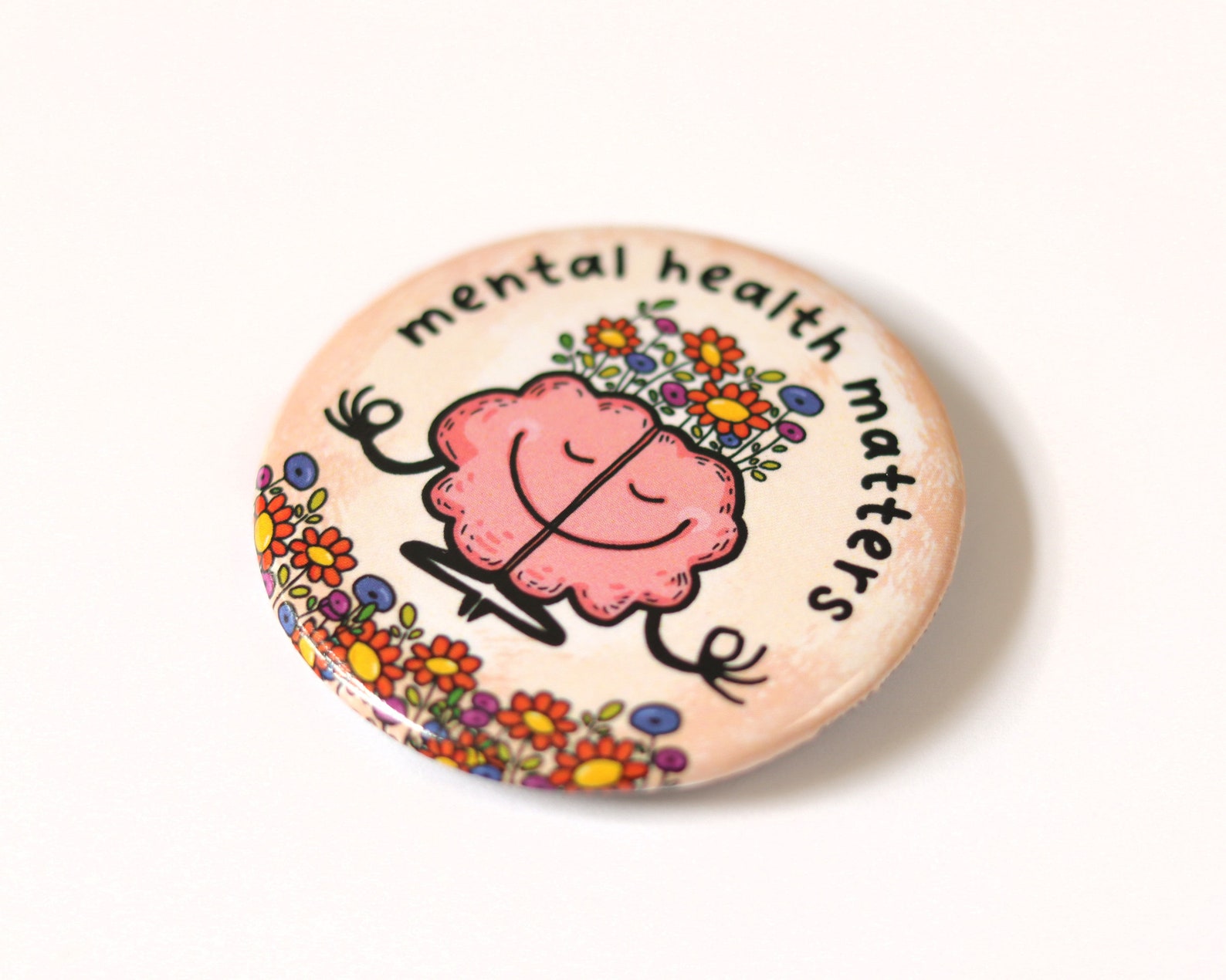 Mental Health Matters Pin Positive Pinback Buttons Pins | Etsy