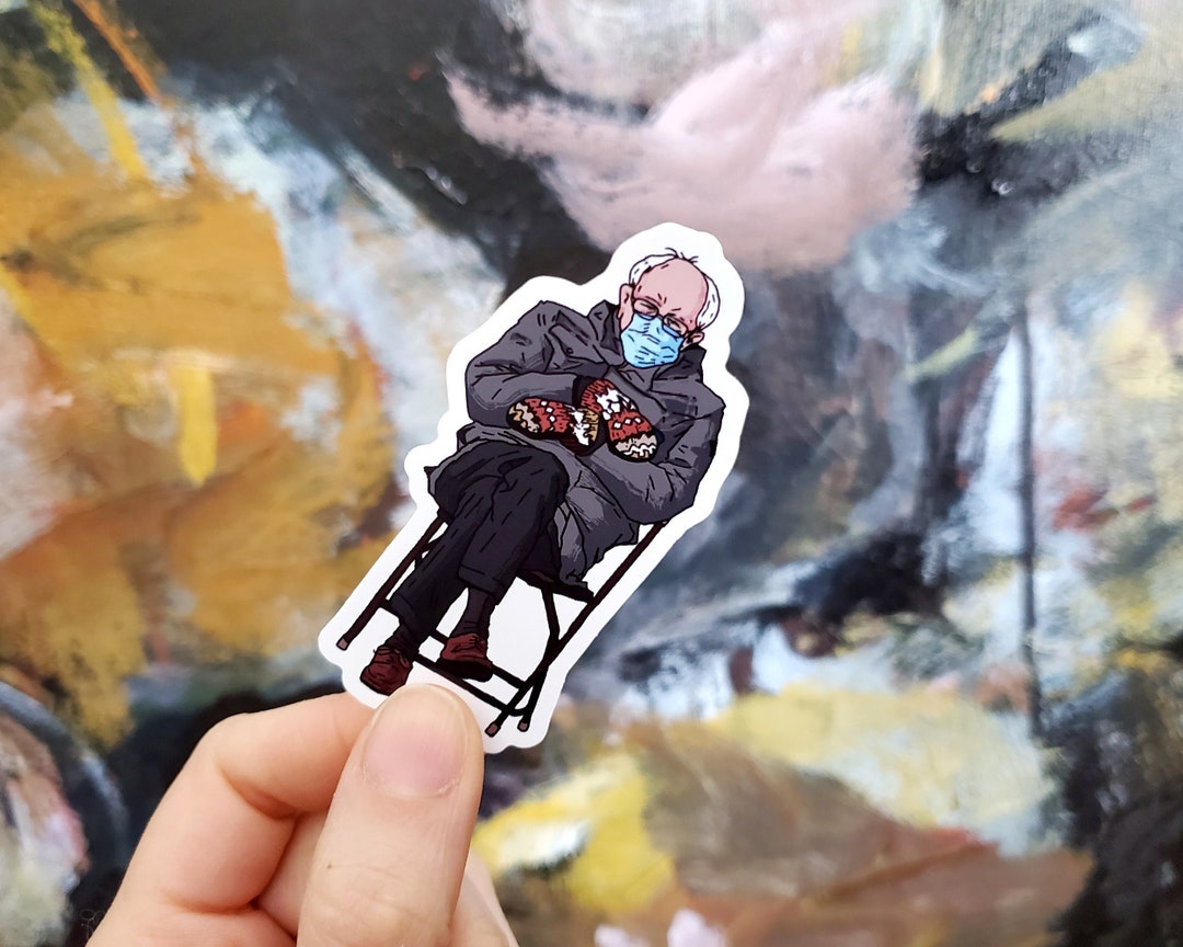 Bernie Sanders Meme Sticker | Iconic Inauguration Moment | Political ...