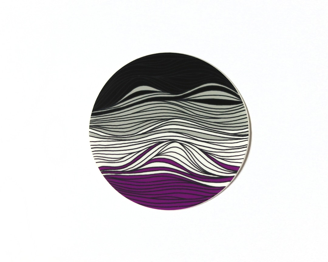 Subtle Asexual Flag Vinyl Sticker | Ace Pride Sticker | LGBTQ+ Vinyl ...