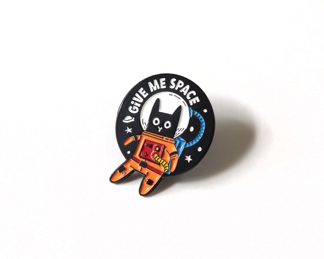 Astronaut Cat Enamel Pin | Cute Space Cat Pin for Jackets, Bags, and Hats | Space-themed Pin ...
