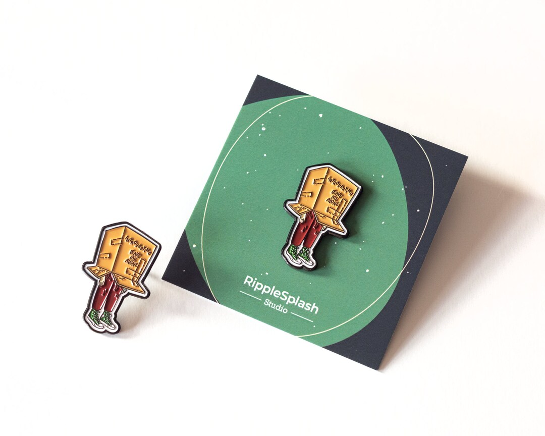 Introverting Enamel Pin Funny and Relatable Lapel Pin Unique Backpack ...