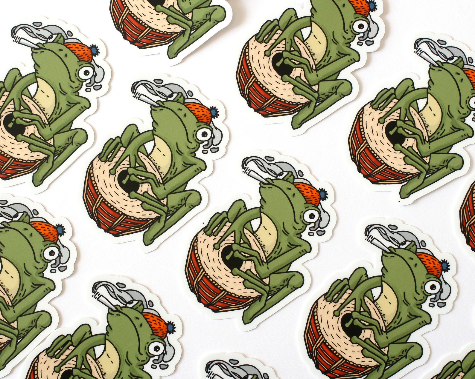 Funny frog stickers Stoned toad sticker decal Cottagecore | Etsy
