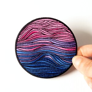 Bisexual Flag Iron-on Patch | Subtle Pride Embroidered Patch | 3 X 3 ...