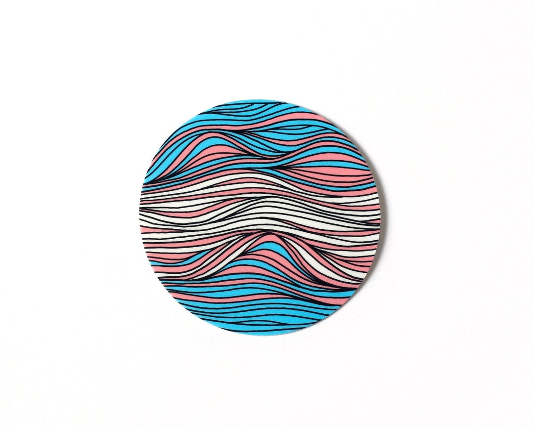 Subtle Trans Flag Vinyl Sticker | Transgender Pride Sticker | Pride ...