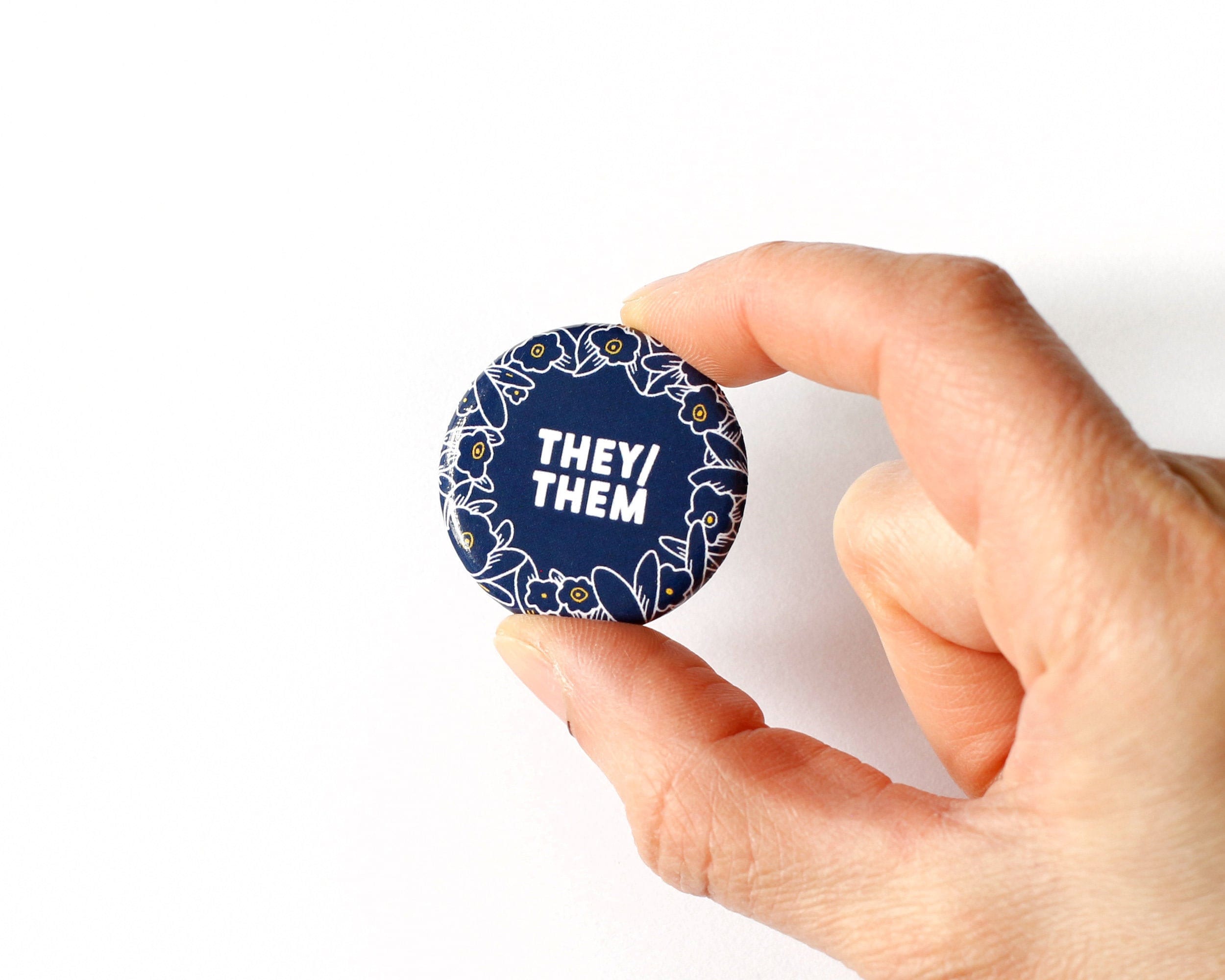 They Them Pronoun Pin Pronoun Pinback Buttons Pins for - Etsy Canada