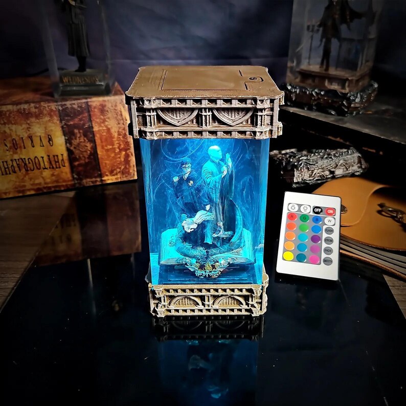 Harry Potter & Lord Voldemort Resin Lamp Resin Epoxy Lamp, Handmade ...