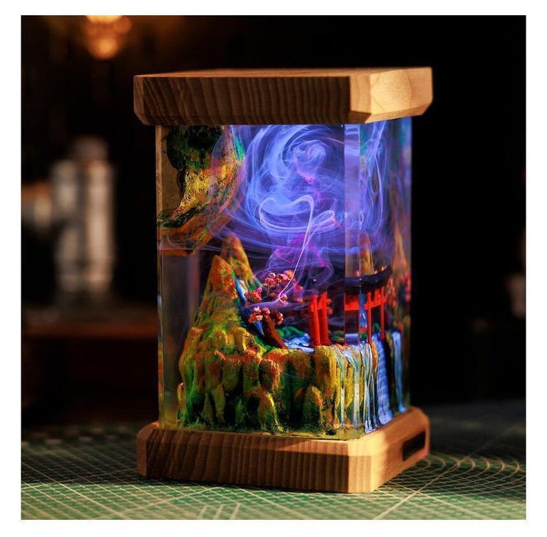 Dinosaur Resin Lamp Egg, Custom Epoxy Resin Art Lamp, Custom Dinosaur ...