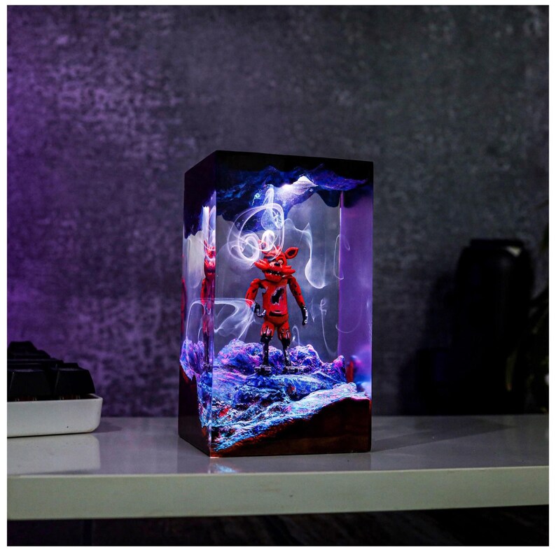 Foxy Fnaf Resin Lamp, Five Night at Fe.ddy Night Lamp, Custom Lamp ...