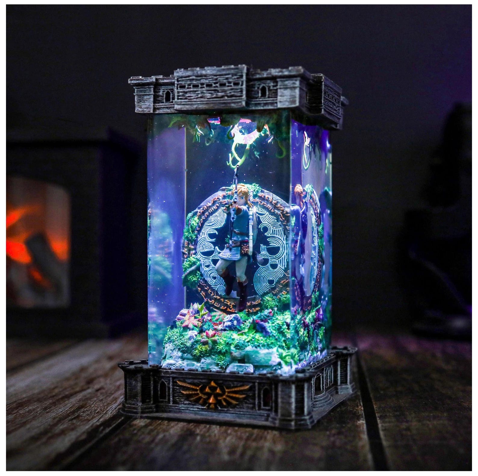 Diorama Totk Li.nk Z.eld.a Epoxy Lamp L.ink Ze.lda Night Light Link ...
