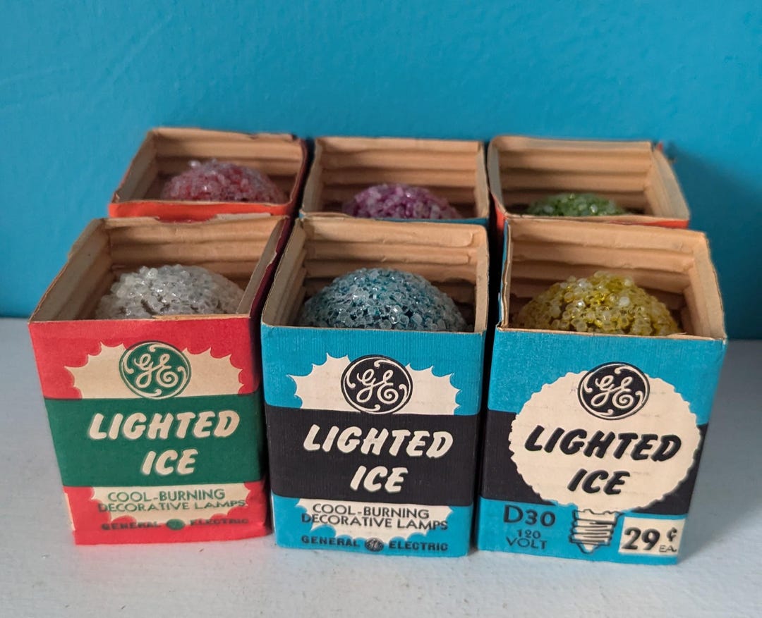 Vintage General Electric Ice Lights Sugar Bulbs (free Ship) - Etsy
