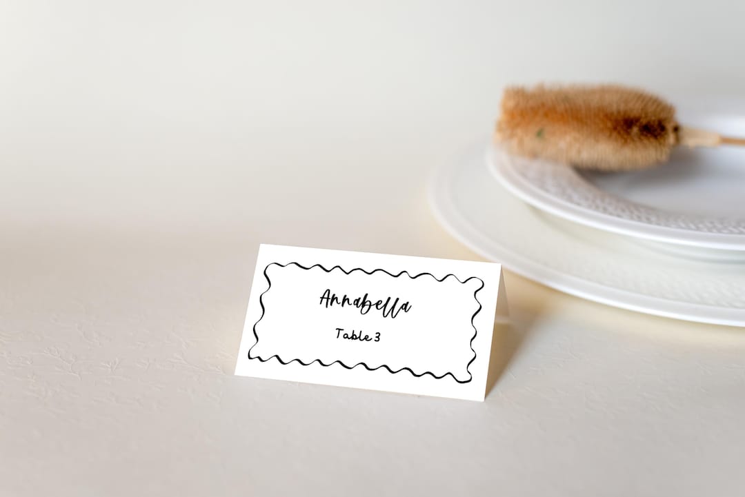 Handwritten Wedding Place Cards | Instant Download Place Card | Table ...