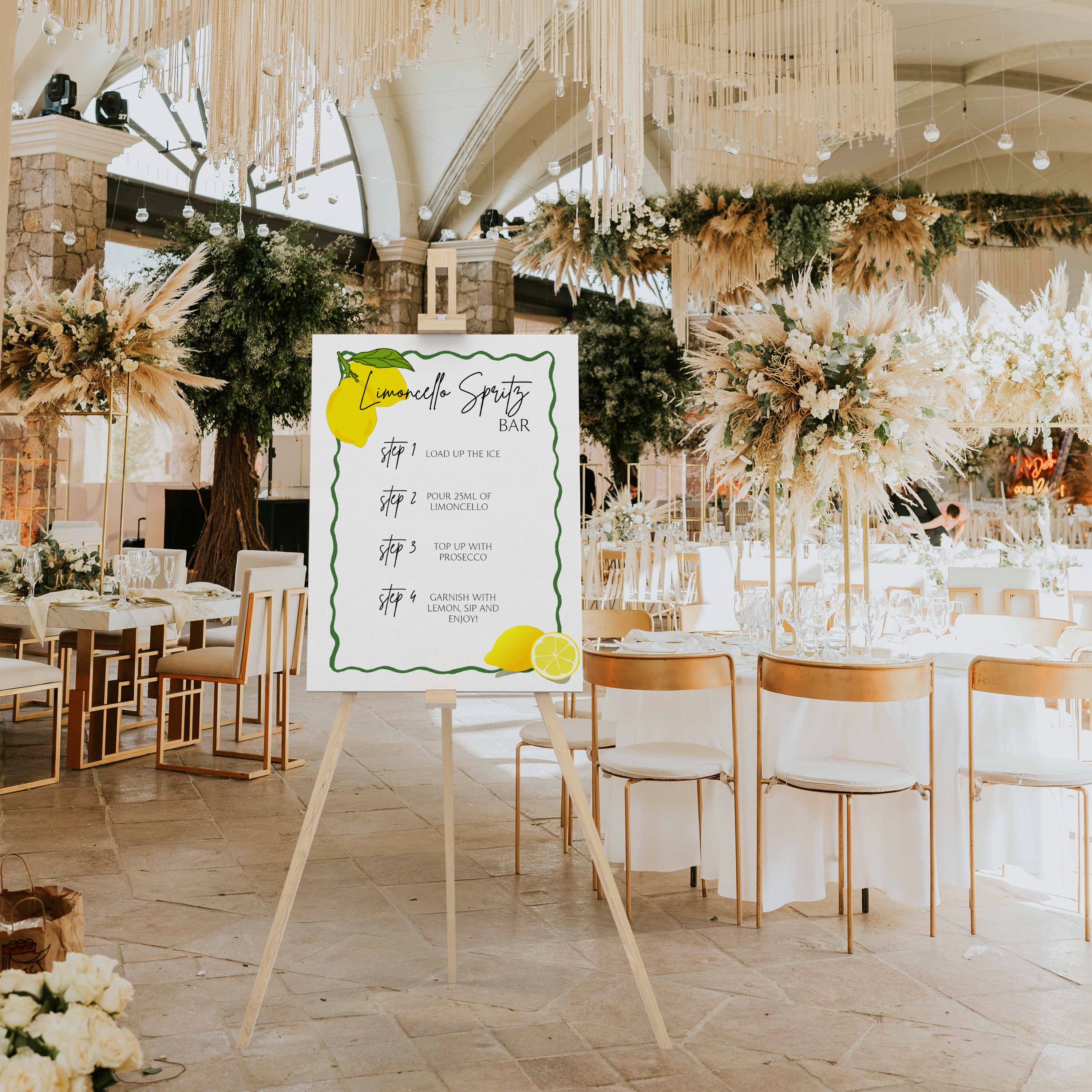 Limoncello Spritz Bar Sign, Build Your Own Spritz, Signature Drink Sign ...