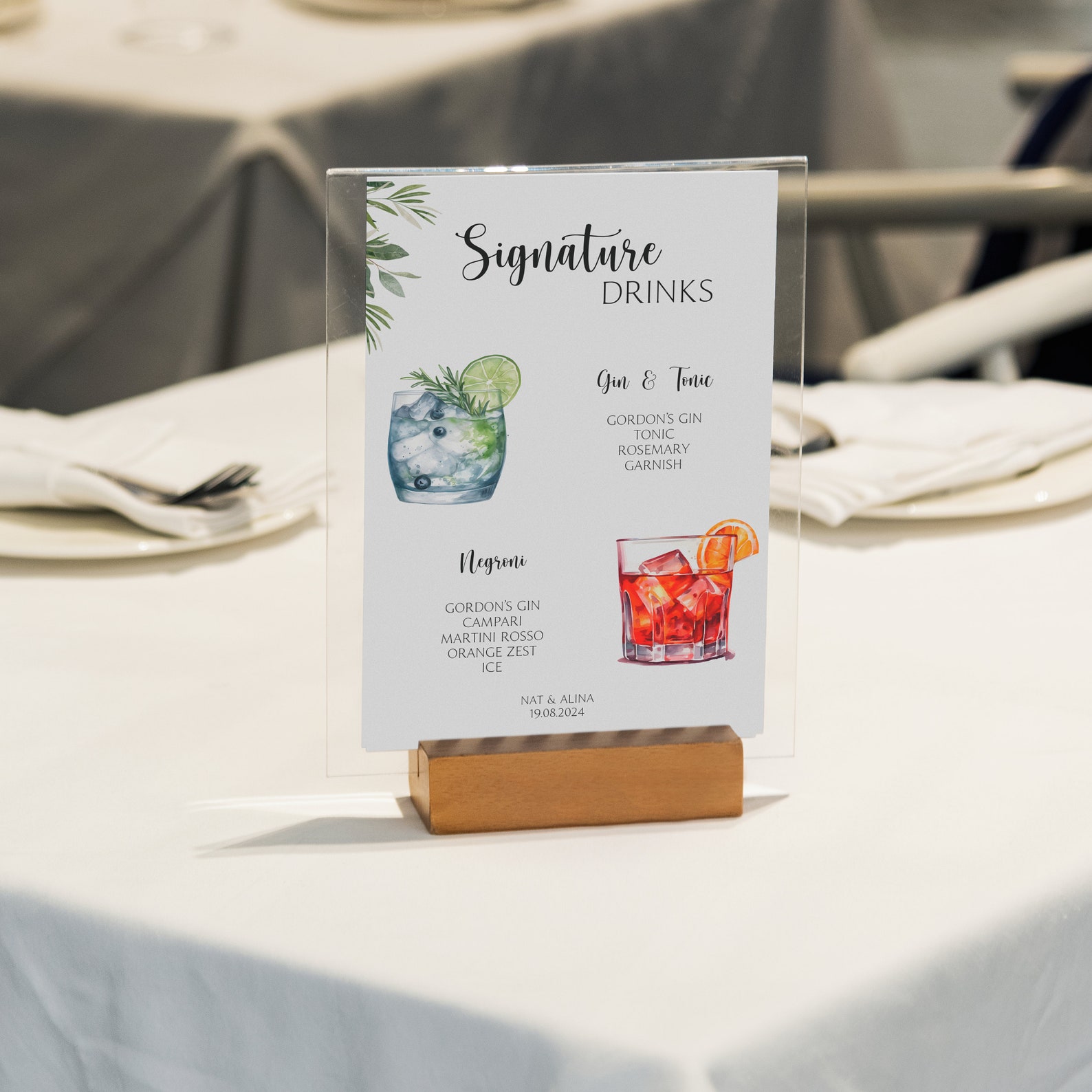 Signature Drinks Sign | Cocktail Menu | Couples Bar Menu | Editable ...