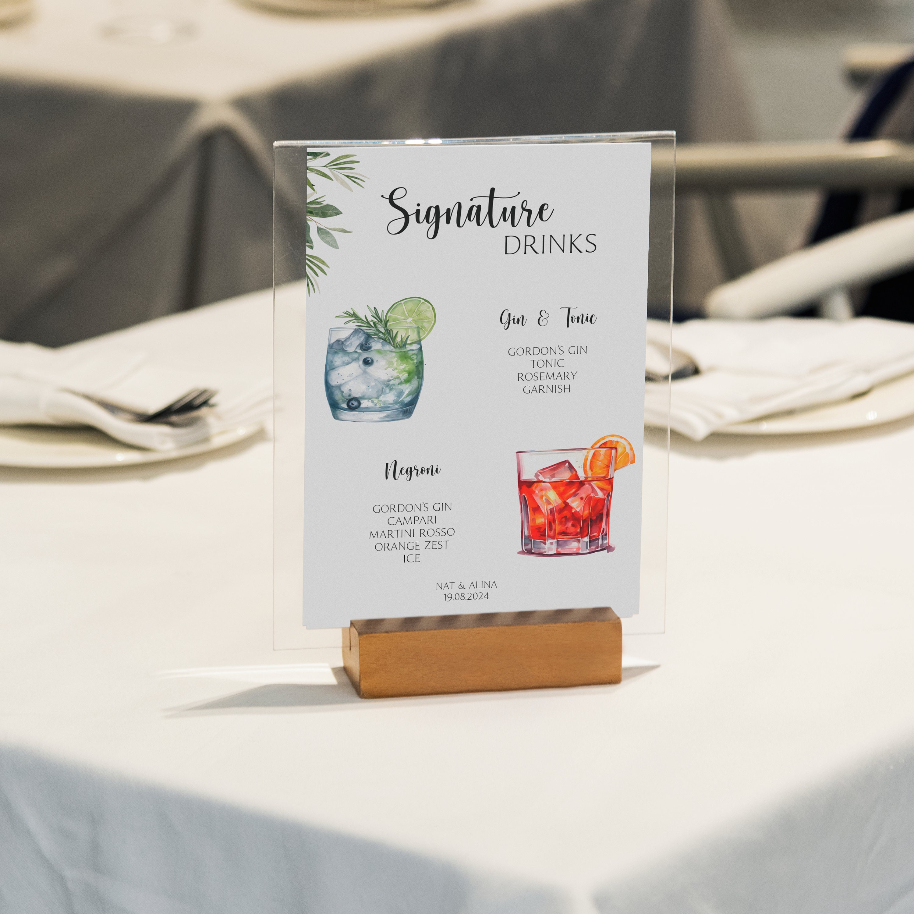 Signature Drinks Sign | Cocktail Menu | Couples Bar Menu | Editable ...