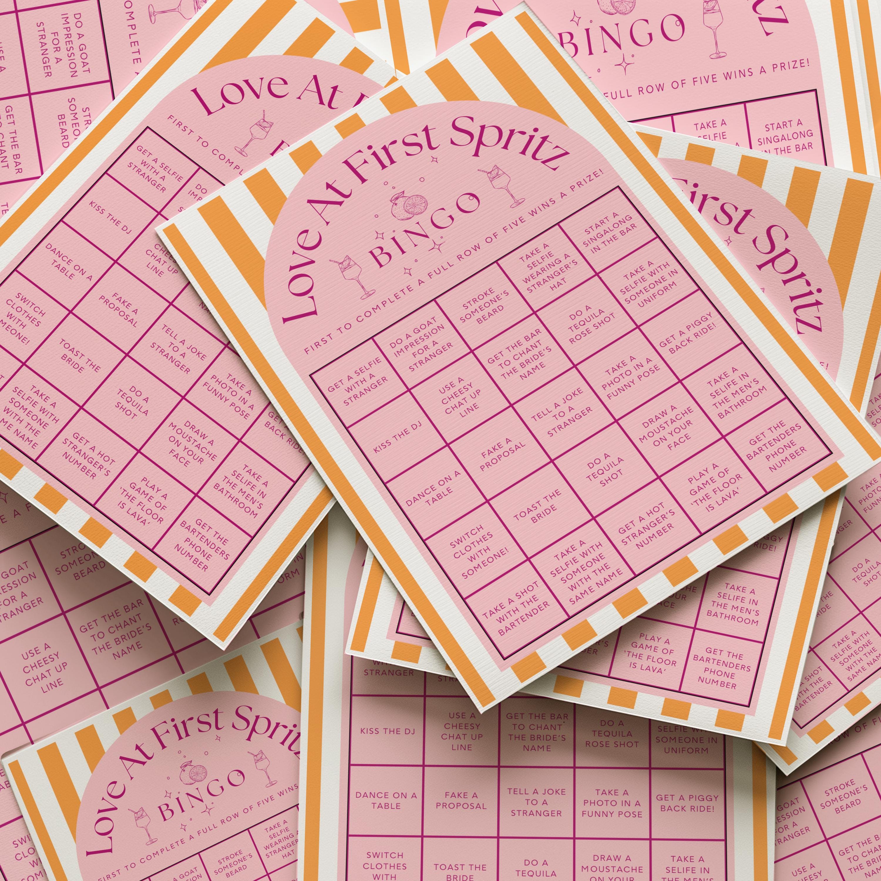 Love at First Spritz Bridal Shower Game | Aperol Spritz Bachelorette ...