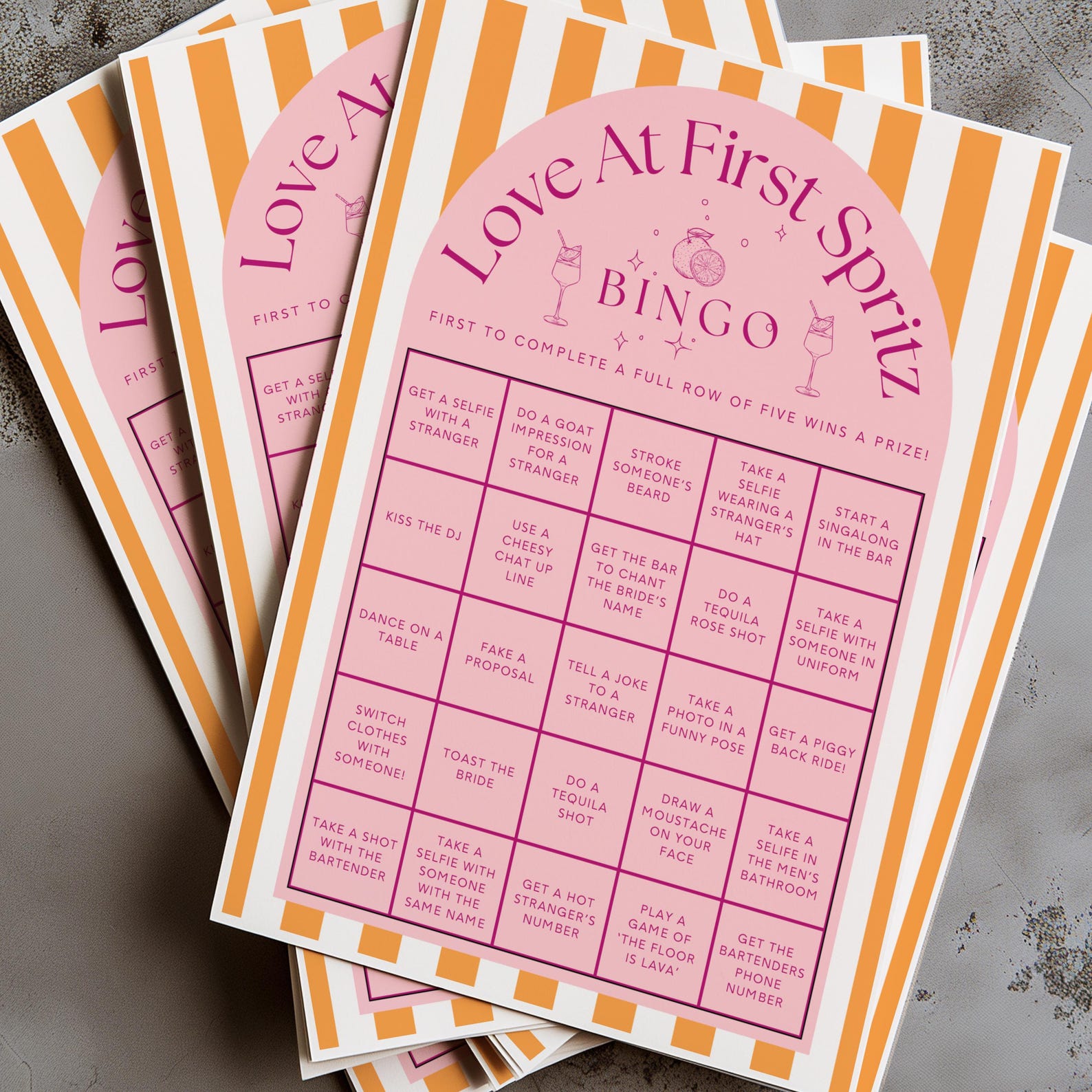 Love at First Spritz Bridal Shower Game | Aperol Spritz Bachelorette ...