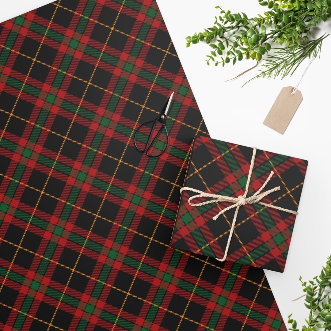 Tartan Plaid Christmas Wrapping Paper Wrapping Paper Gift Wrap ...