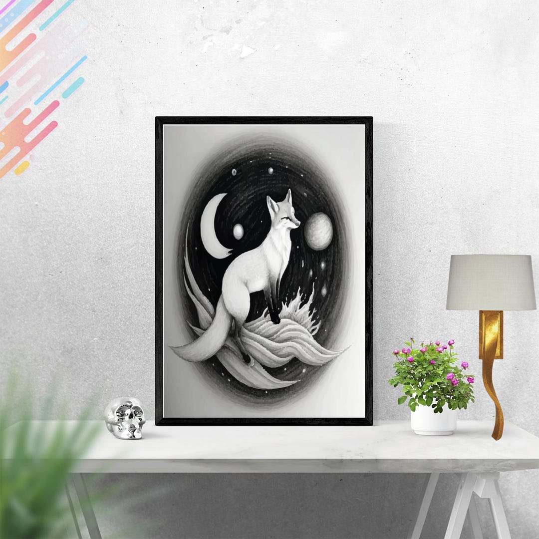 Renard Rêveur Lunaire Poster - Etsy