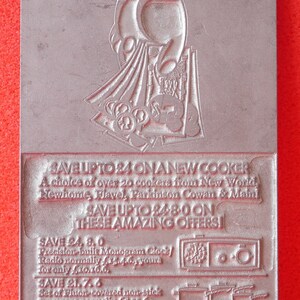 Vintage 60s 70s Stereotype Printing Plate for Advertising | Etsy