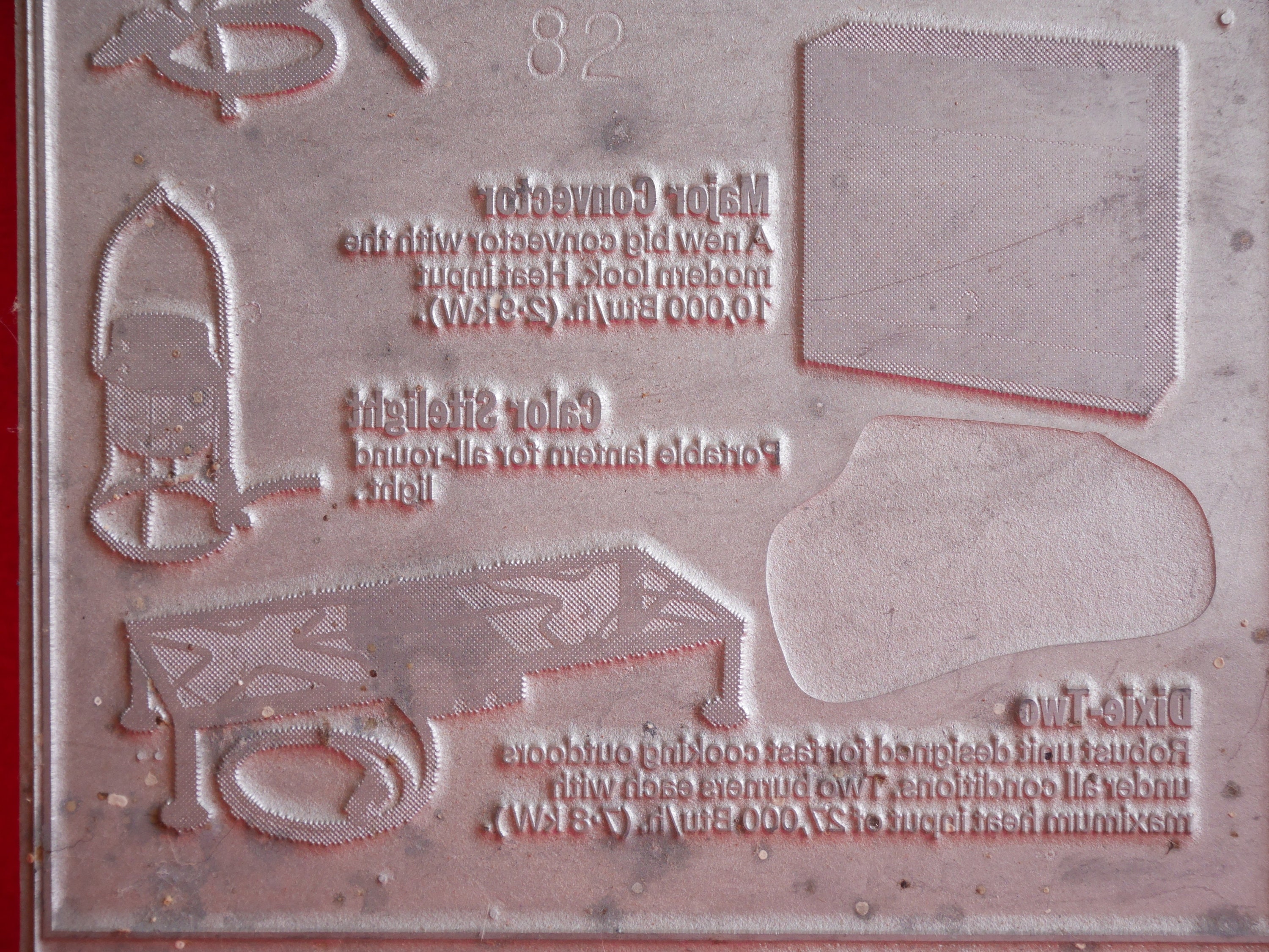 Large Vintage 60s 70s 80s Stereotype Printing Plate used for Calor Gas ...