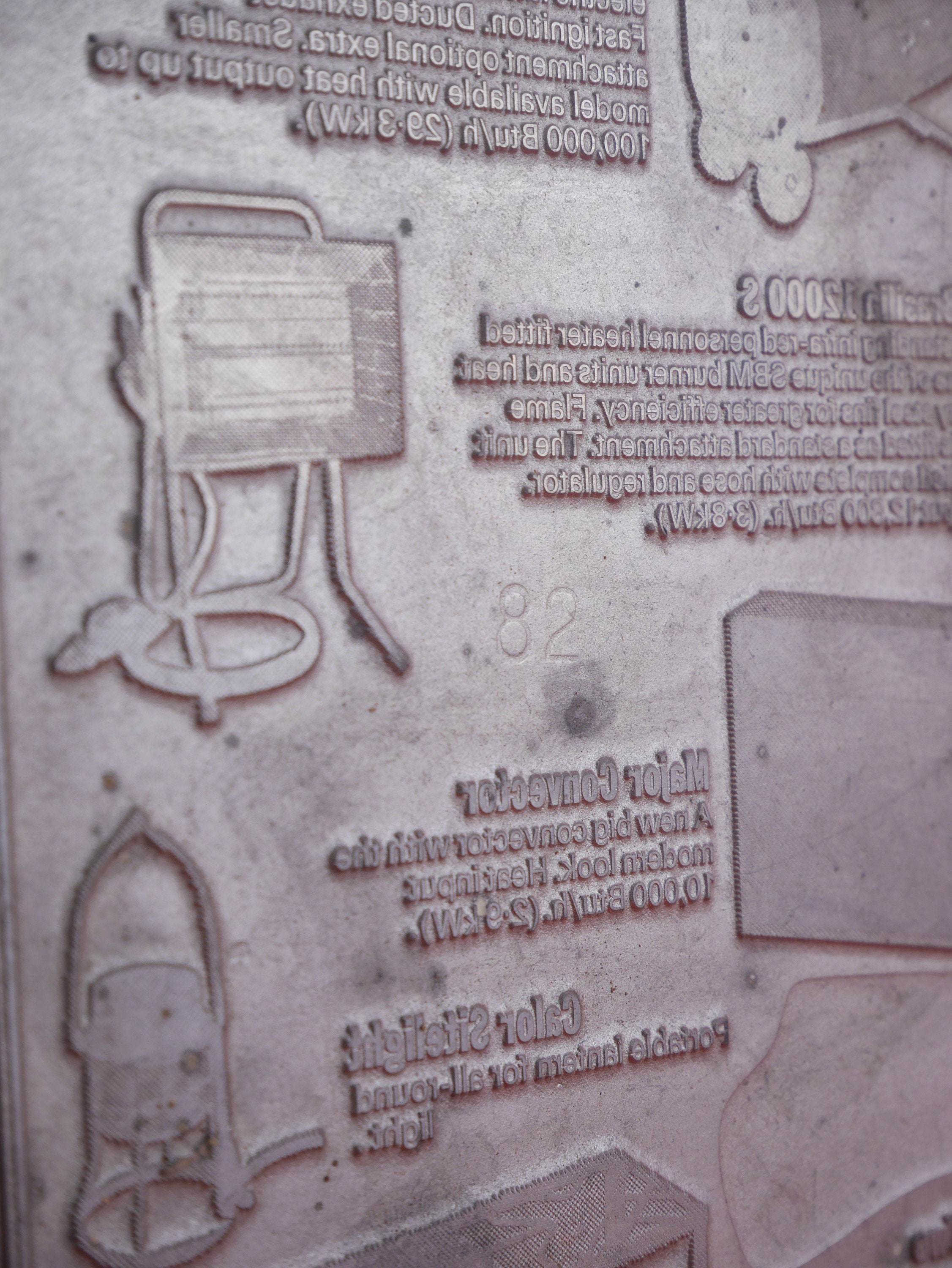 Large Vintage 60s 70s 80s Stereotype Printing Plate used for Calor Gas ...