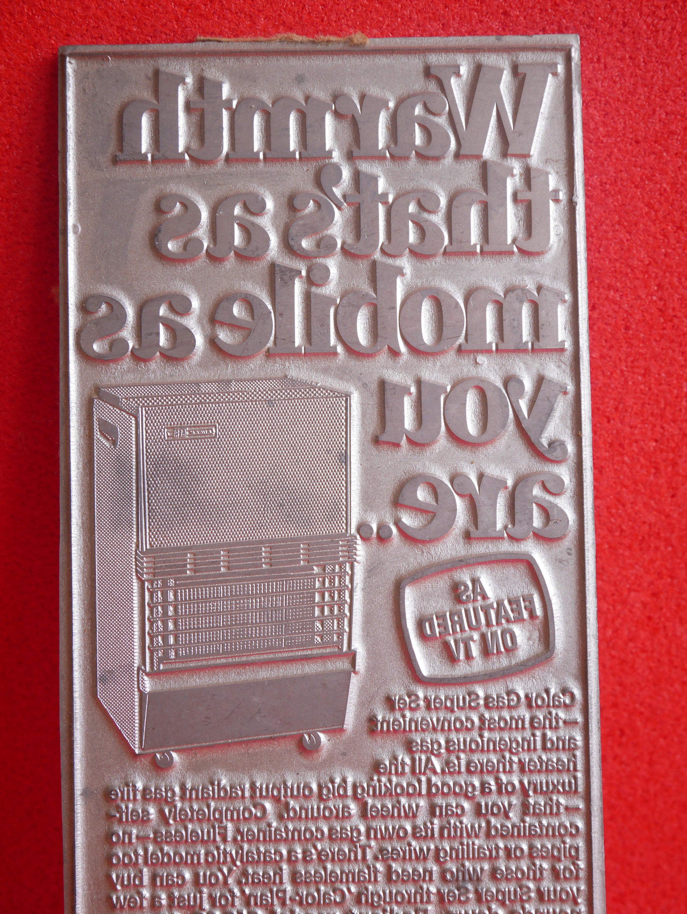 Vintage 60s 70s 80s Stereotype Printing Plate used for Calor - Etsy.de