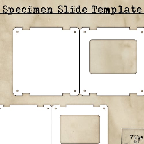 Printable Specimen Slide Template for Junk Journals. - Etsy