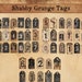 Grungy Layered Tags, Vintage Tags, Tag Set, Set of 6 Vintage Grunge ...