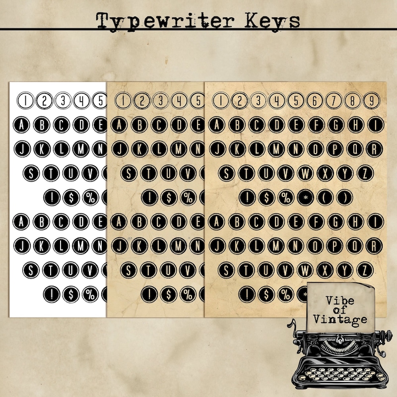 Typewriter Numbers - Etsy