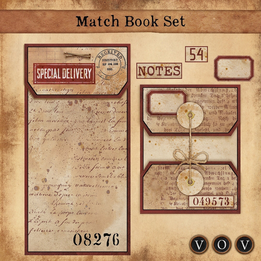 Match Book Set, Mini Vintage Matchbook , Grungy Matchbooks - Etsy