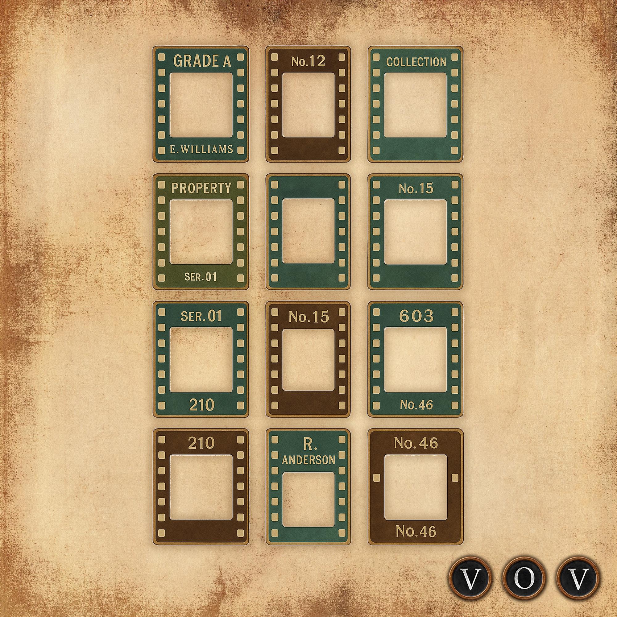 Vintage Photo Slide Frames: Printable Junk Journal Ephemera (JPEG + PNG ...