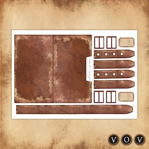 Mini Belt Buckle File Folders, Junk Journal Folders, Vintage Grunge ...