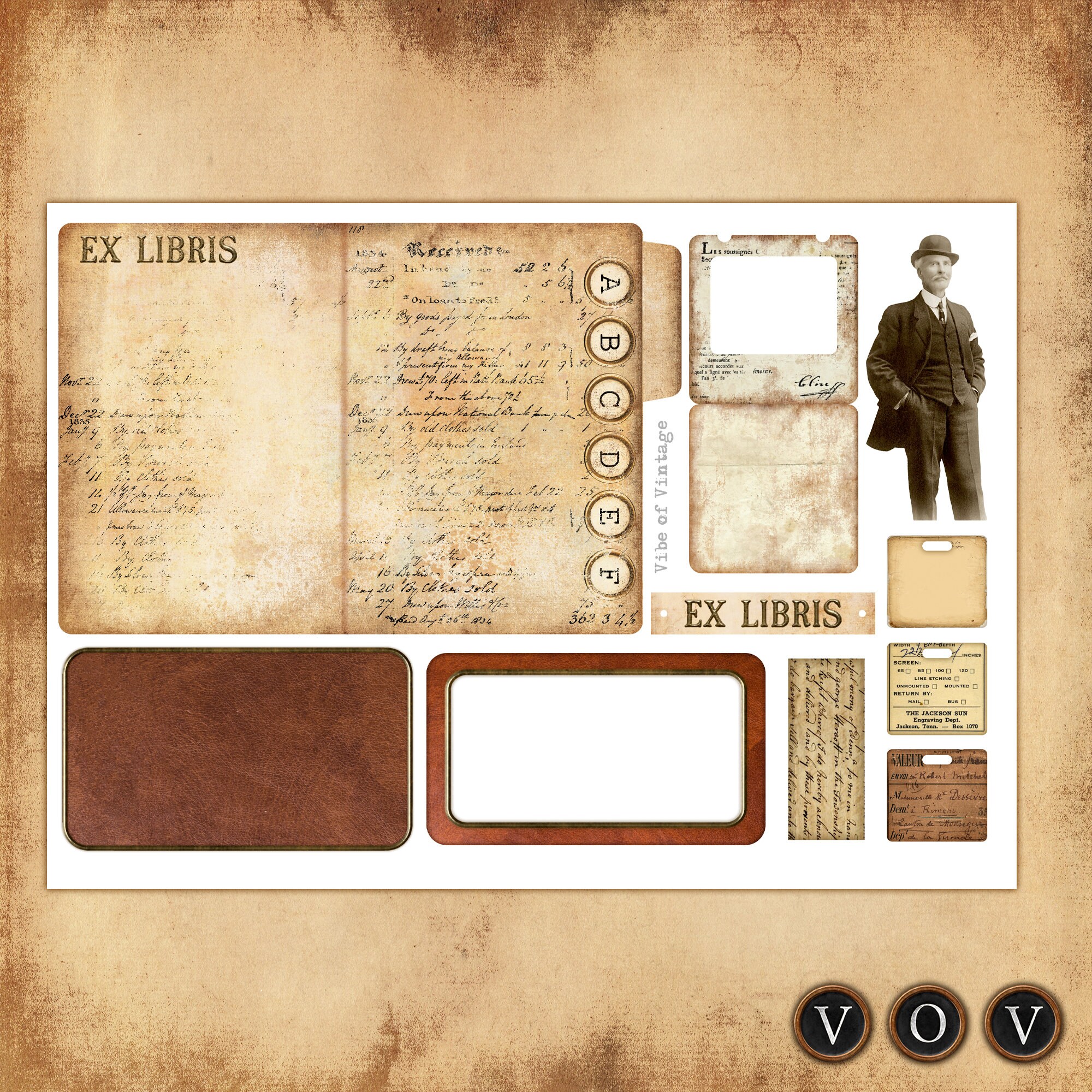 Gentleman File Folder Kit for Your Junk Journals and Other Craft ...