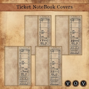 Ticket Notebook Covers, Printable Notebook Covers, Pocket Book Covers ...