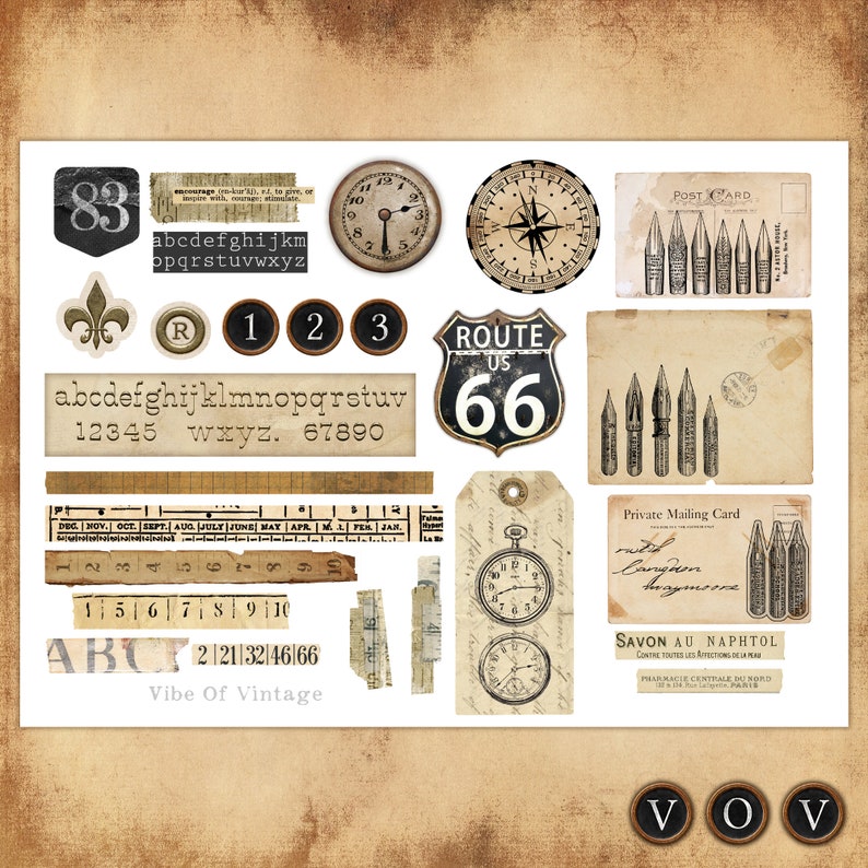 Vintage Grunge Ephemera Kit Junk Journaling Junk Journal - Etsy