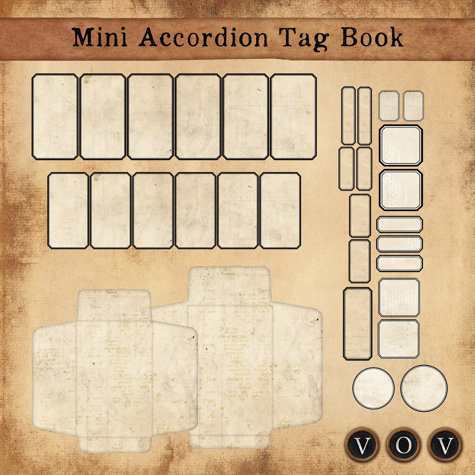 Mini Accordion Tag Book for Your Junk Journals and Other Craft Projects ...