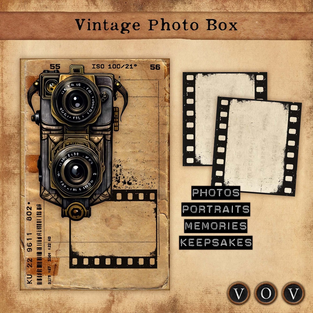 Vintage Photo Box, Journal Box, Printable Storage Box - Etsy