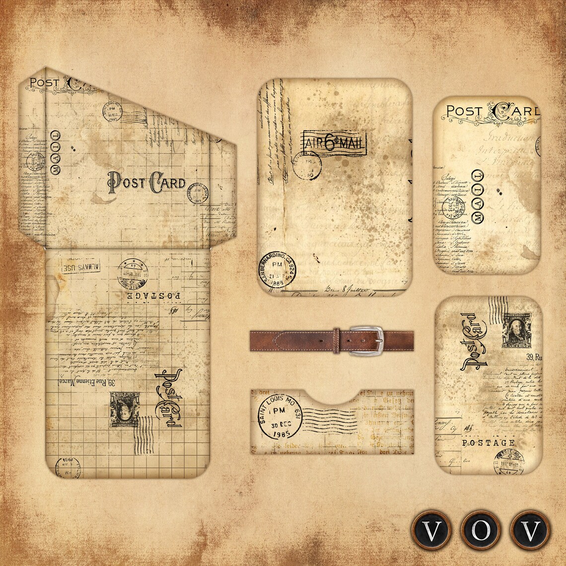 Postage Pocket Junk Journaling Pocket Ephemera Pocket for - Etsy