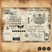 Vintage Grunge Background Pages, Printable Stamped Papers, Junk ...