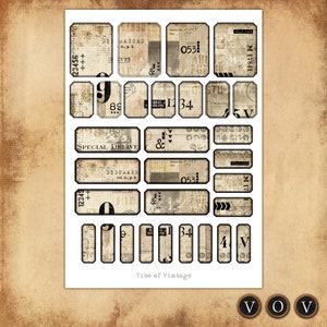 Industrial Grunge Labels, Printable Labels, Junk Journaling, Vintage ...