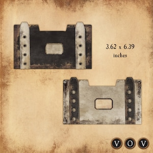 Mini Belt Buckle File Folders, Junk Journal Folders, Vintage Grunge ...