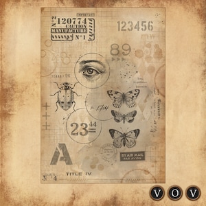 Grungy Neutrals Background Pages, Printable Papers, Junk Journaling ...